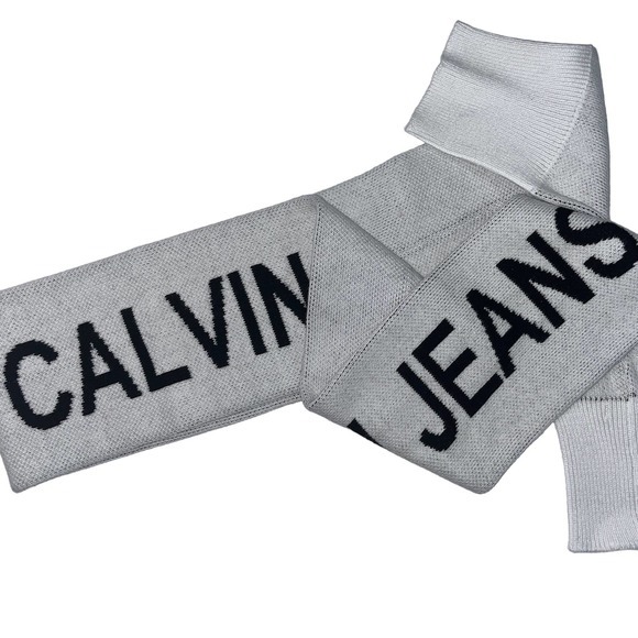 Calvin Klein | Accessories | Calvin Klein Jeans White Scarf Extra Long ...
